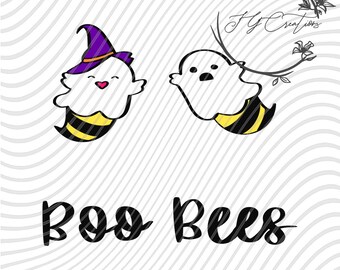 Boo Bees, Ghost Bees, Digital File, Instant Download, Svg, Pdf, Png ...