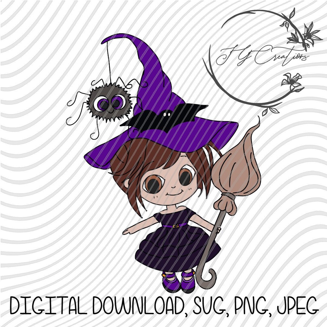 Little Witch 2 Svg Png Digital Download Halloween Cute - Etsy Australia