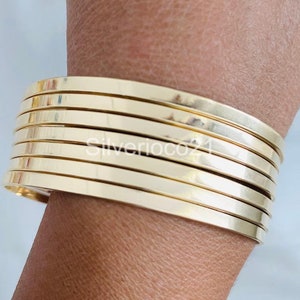 Solid Brass Bangles Bracelet, Set of 7 Bangles, Women Bangle Gold ...