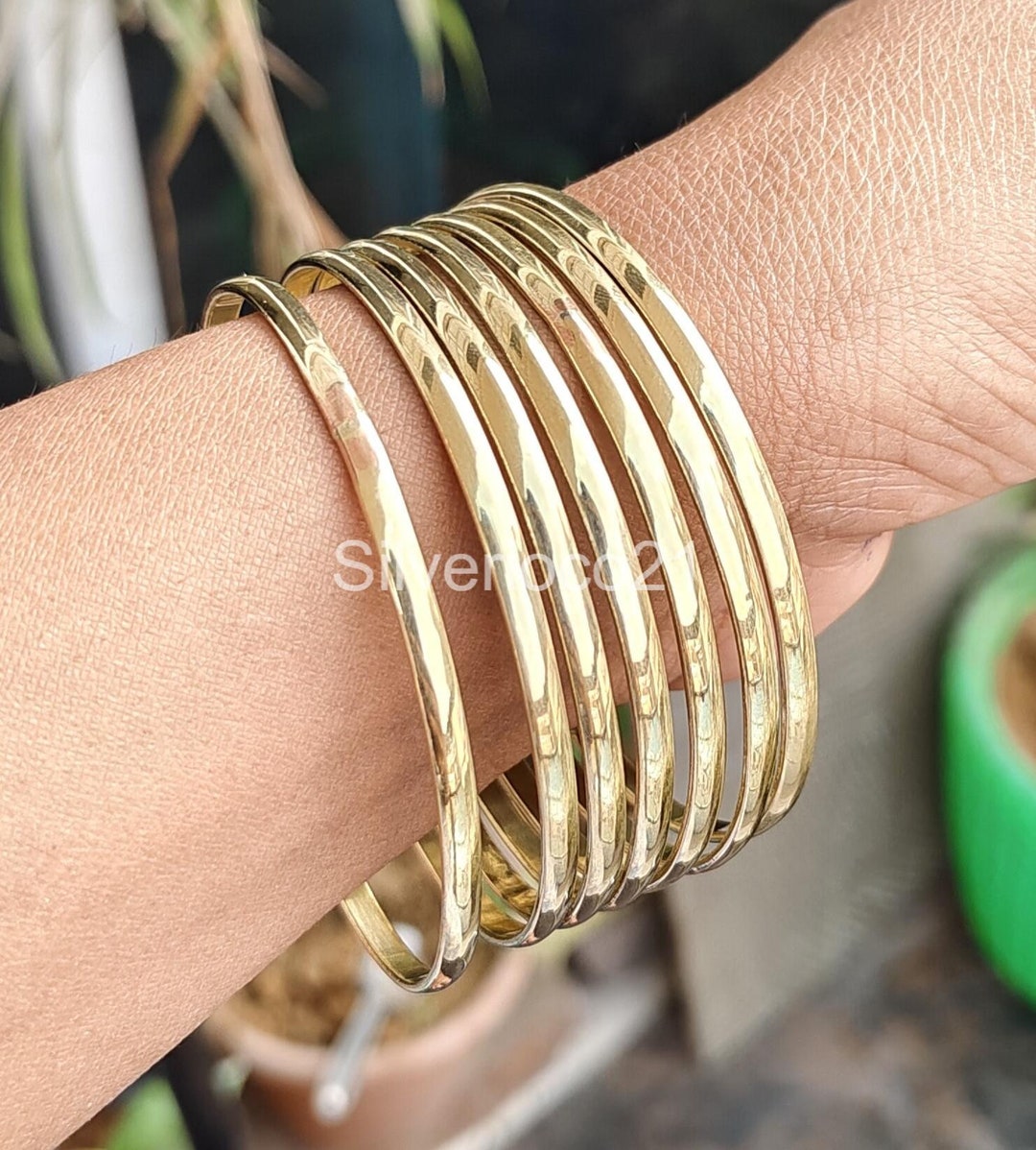 Set of 7 Bangles, Stacking Bangles, Semanarios, Stacking Bracelets, 7 ...
