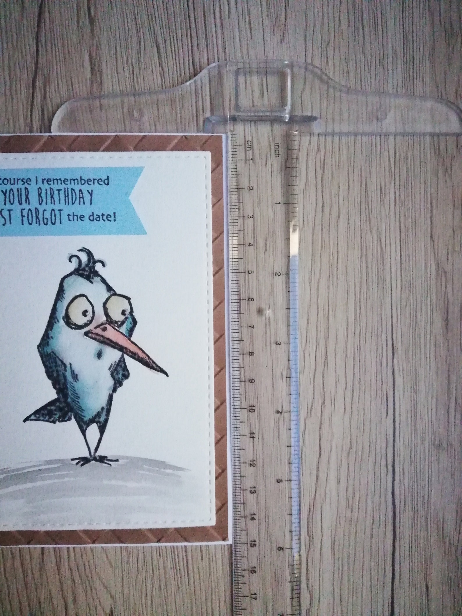 Handmade Blue Bird Birthday Card. of Course I Remembered Your Birthday ...