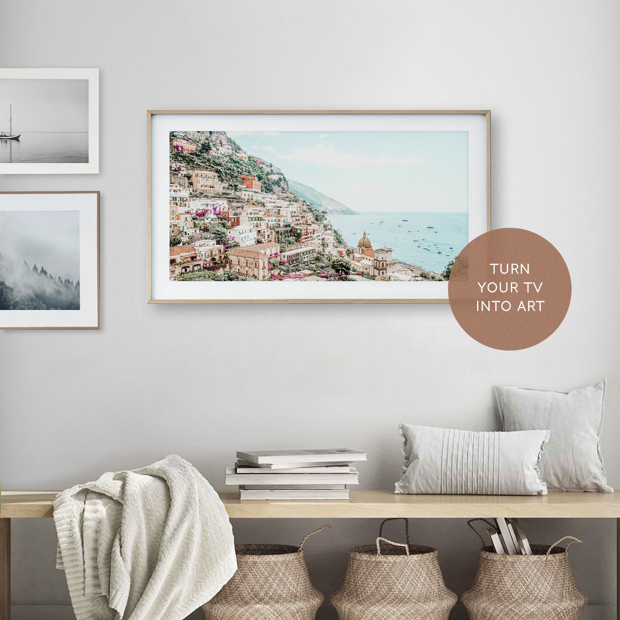 Samsung Frame TV, Amalfi Coast Digital Art, Colorful Art for Frame Tv ...