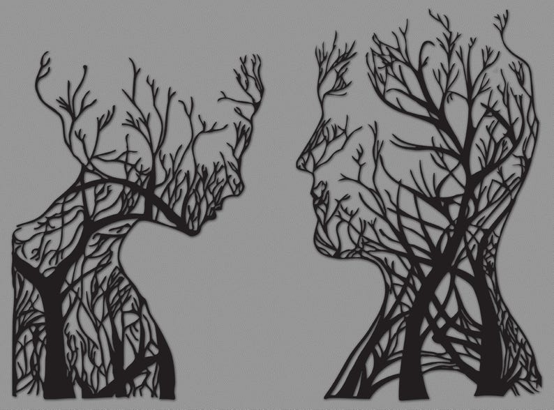 Couple Tree Svg Romantic Decor Svg Love Laser Cut Svg Laser Cut ...