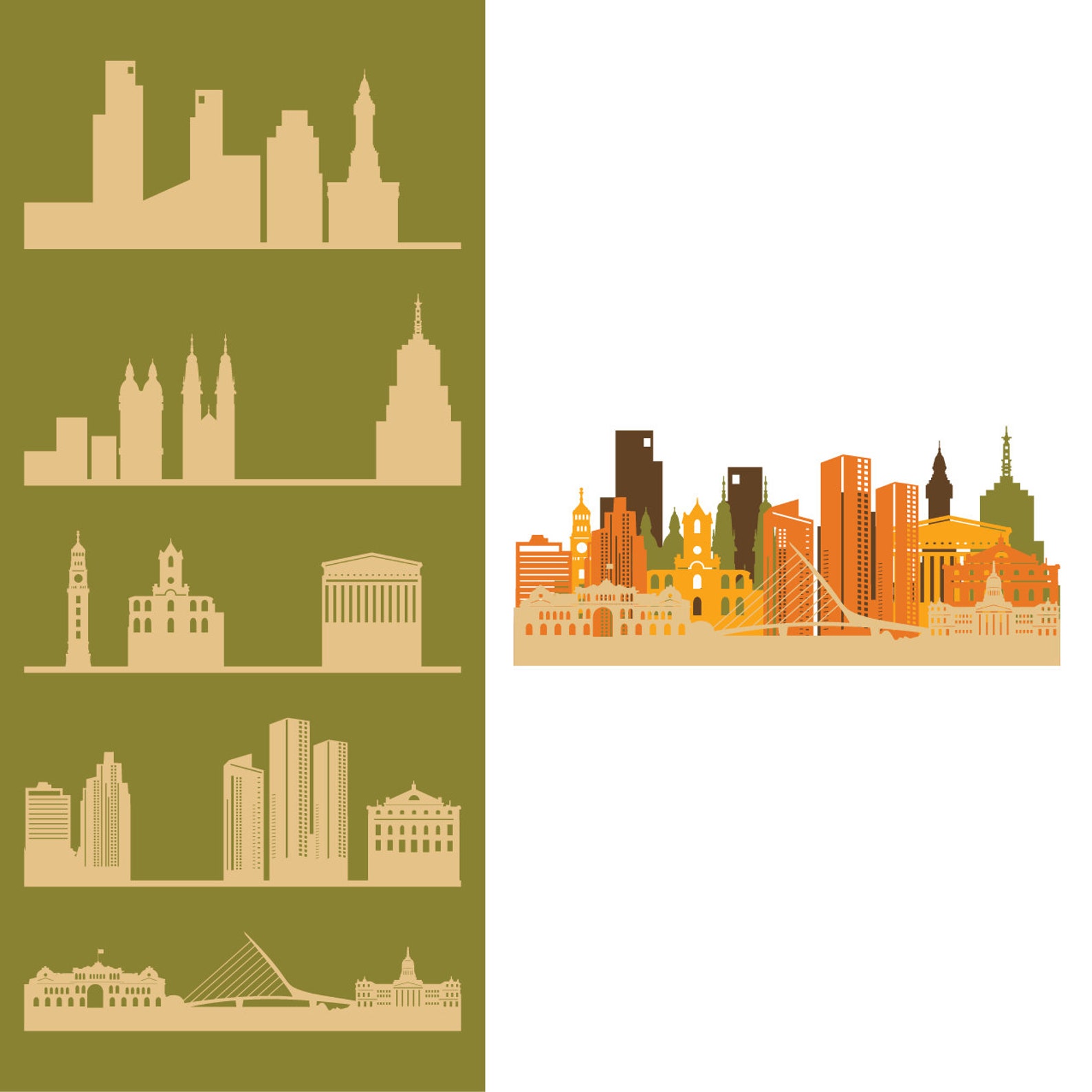 Argentina 5 Layer Svg | Argentina Skyline Svg | Layered City Svg ...