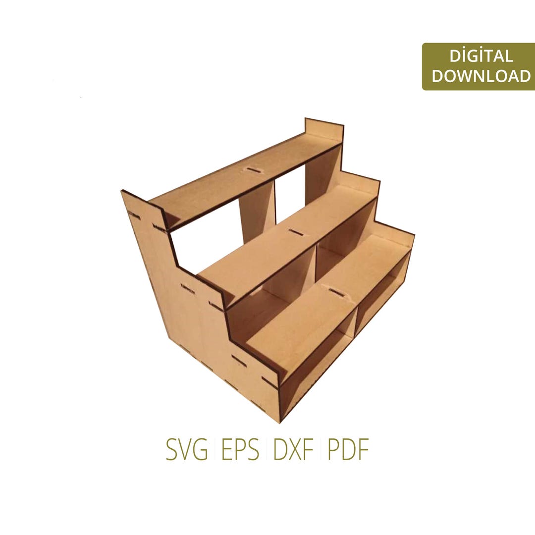 Stair Step Spice Rack Svg | Organizer Svg | Laser Cut Svg | Laser Cut ...