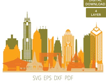 Argentina 5 Layer Svg Argentina Skyline Svg Layered City Svg Laser Cut ...