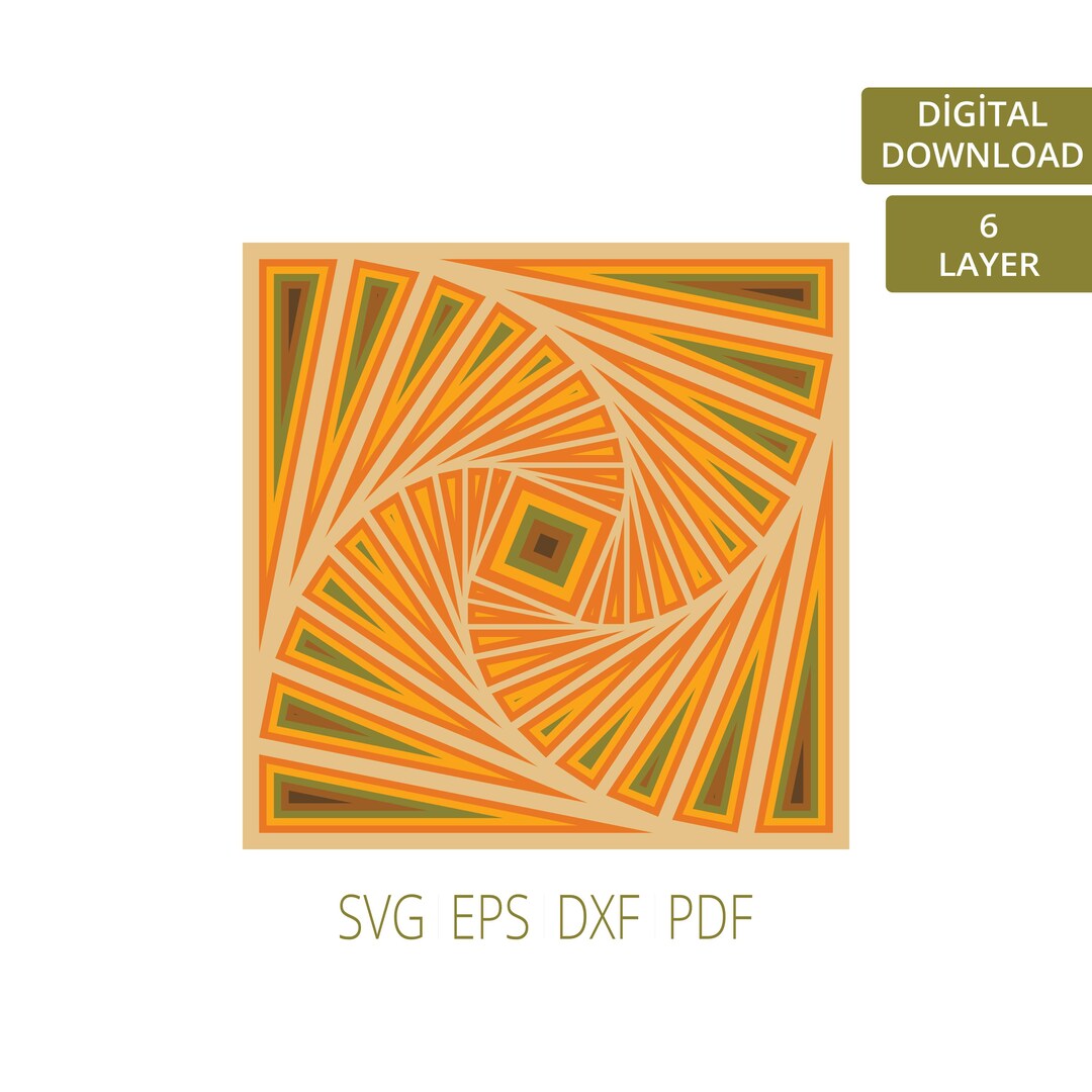 6 Layer Illusion Mandalas Svg | Illusion Decor Svg | Illusion Layered ...