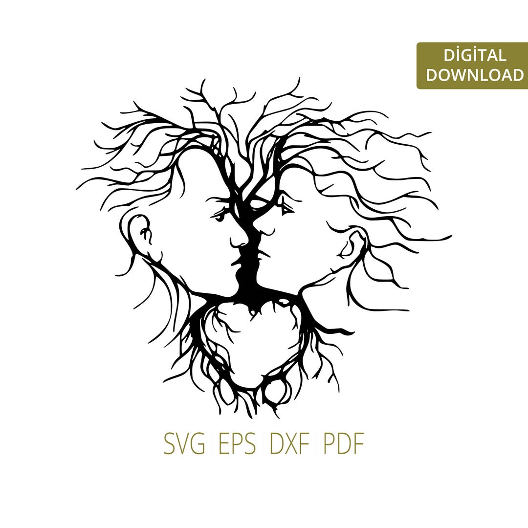 Couple Tree Svg | Romantic Decor Svg | Love Laser Cut Svg | Laser Cut ...
