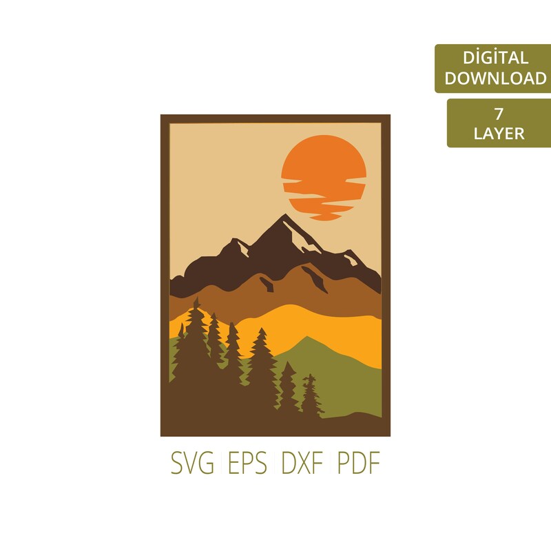 Landscape Multilayer Svg - Etsy
