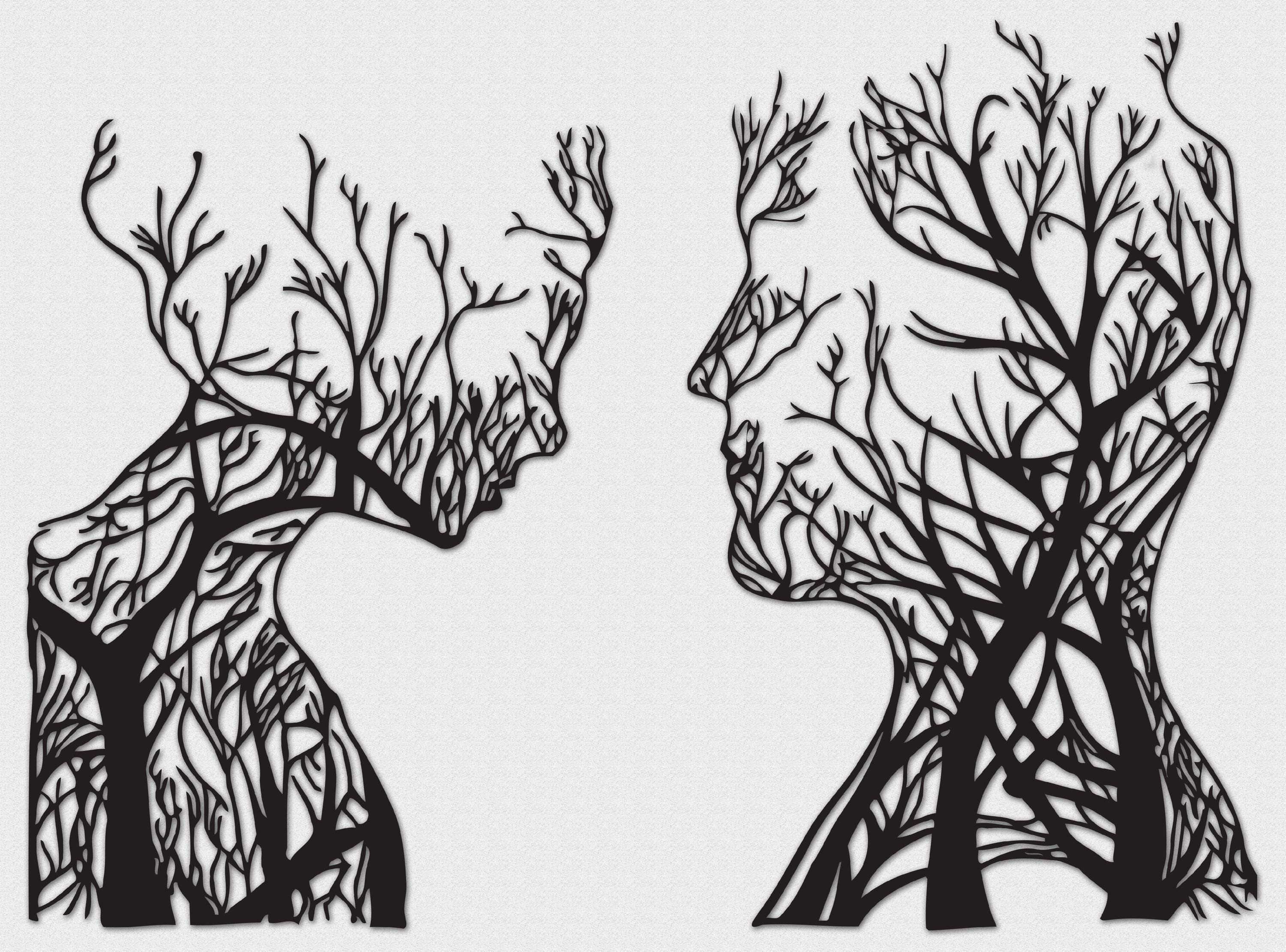 Couple Tree Svg Romantic Decor Svg Love Laser Cut Svg Laser Cut ...