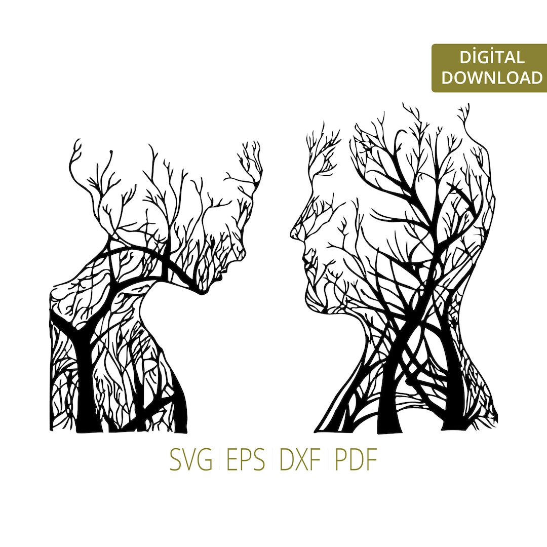 Couple Tree Svg | Romantic Decor Svg | Love Laser Cut Svg | Laser Cut ...