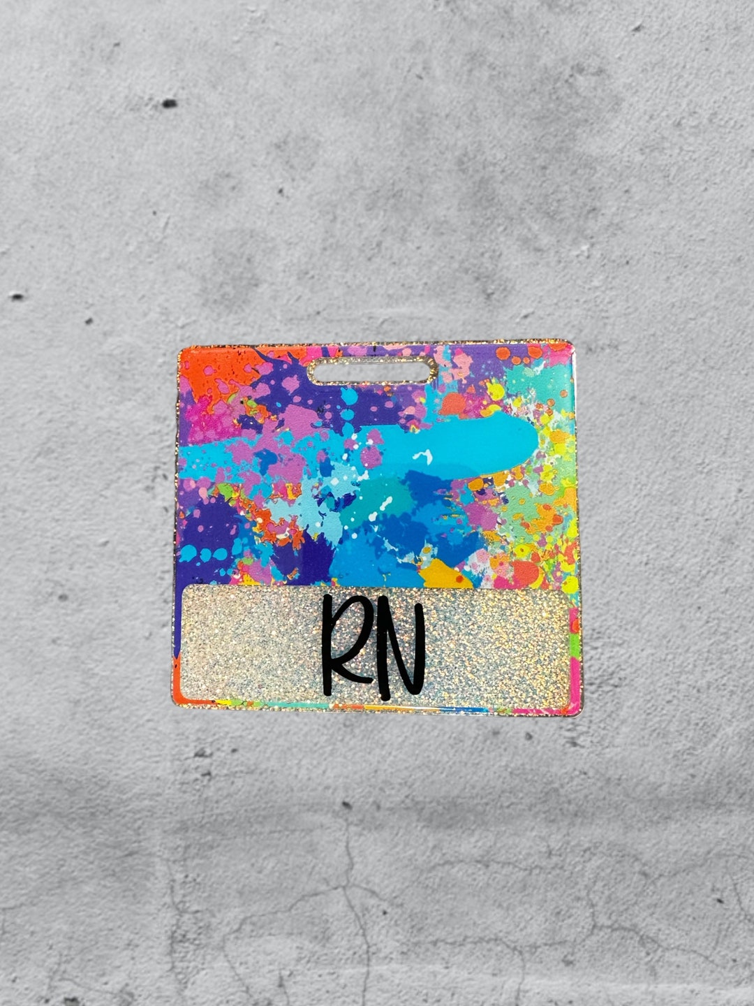 Paint Splatter Badge Buddy - Etsy