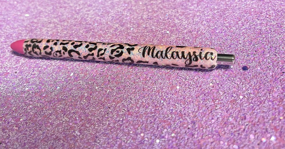 Cheetah Print Pen With Name // Please Read Listing Description ...