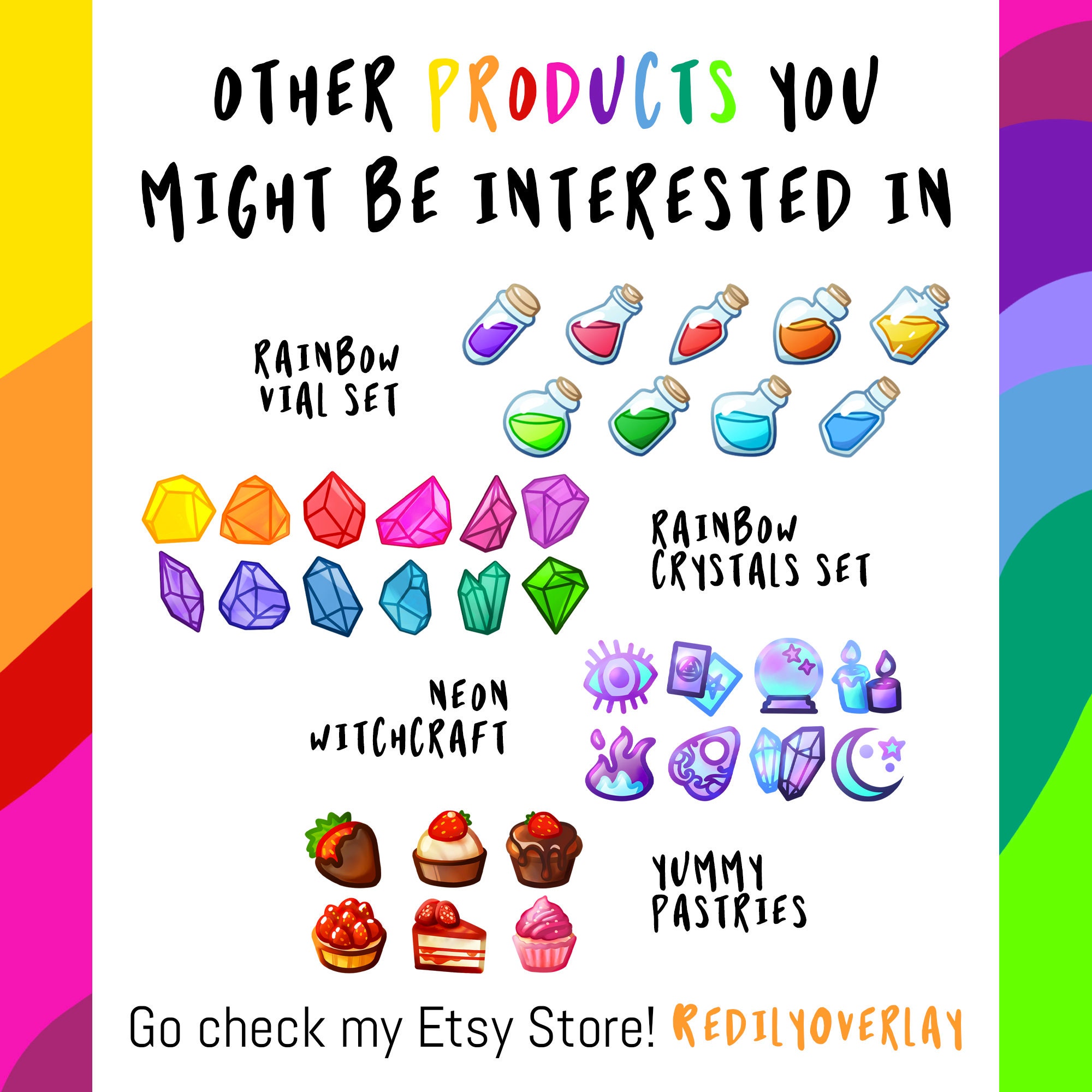 Digital 8 x Neon Emotes Pack for Twitch Drawing & Illustration Art ...