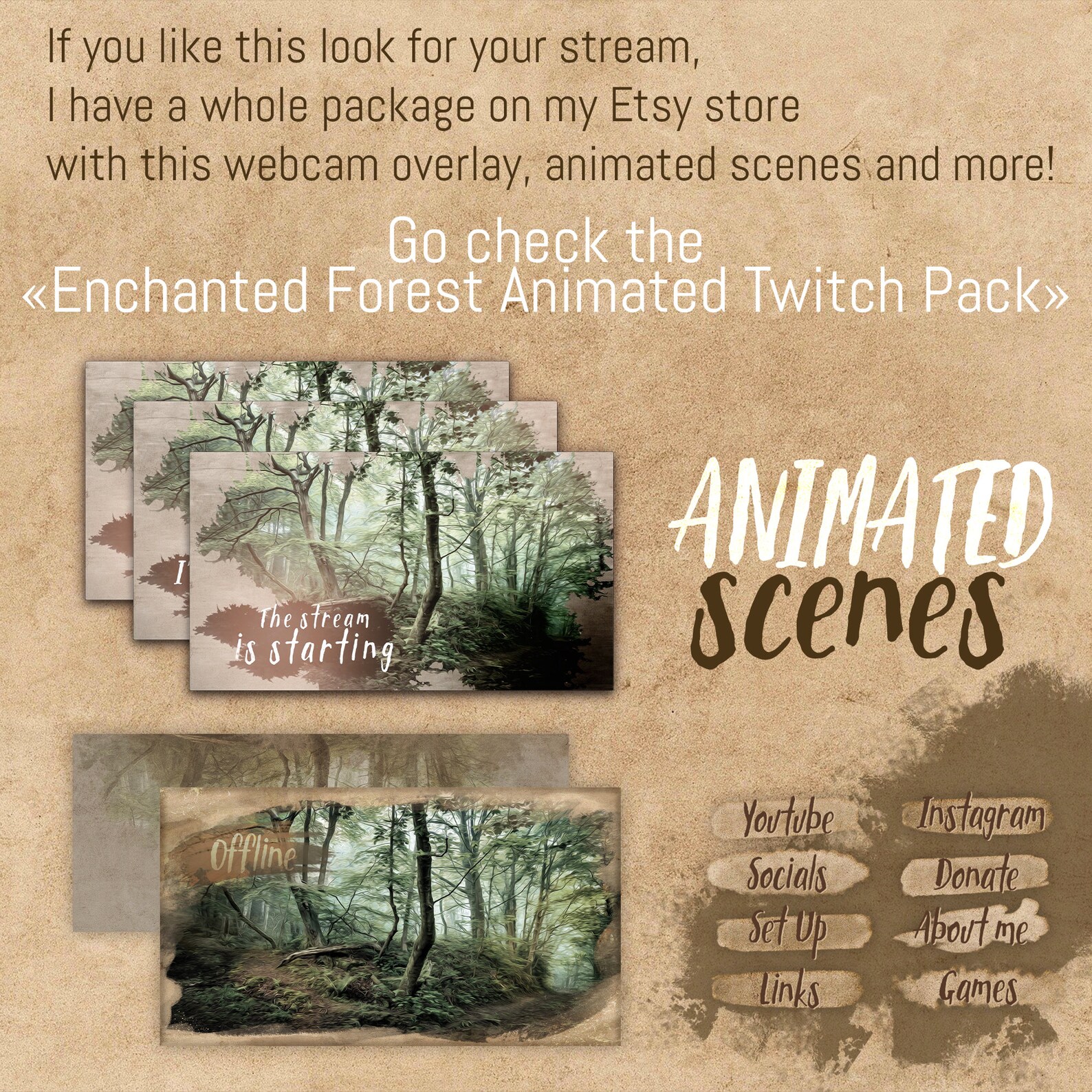 Webcam Overlay / Webcam Frame - Branch / Wood Frame - Etsy