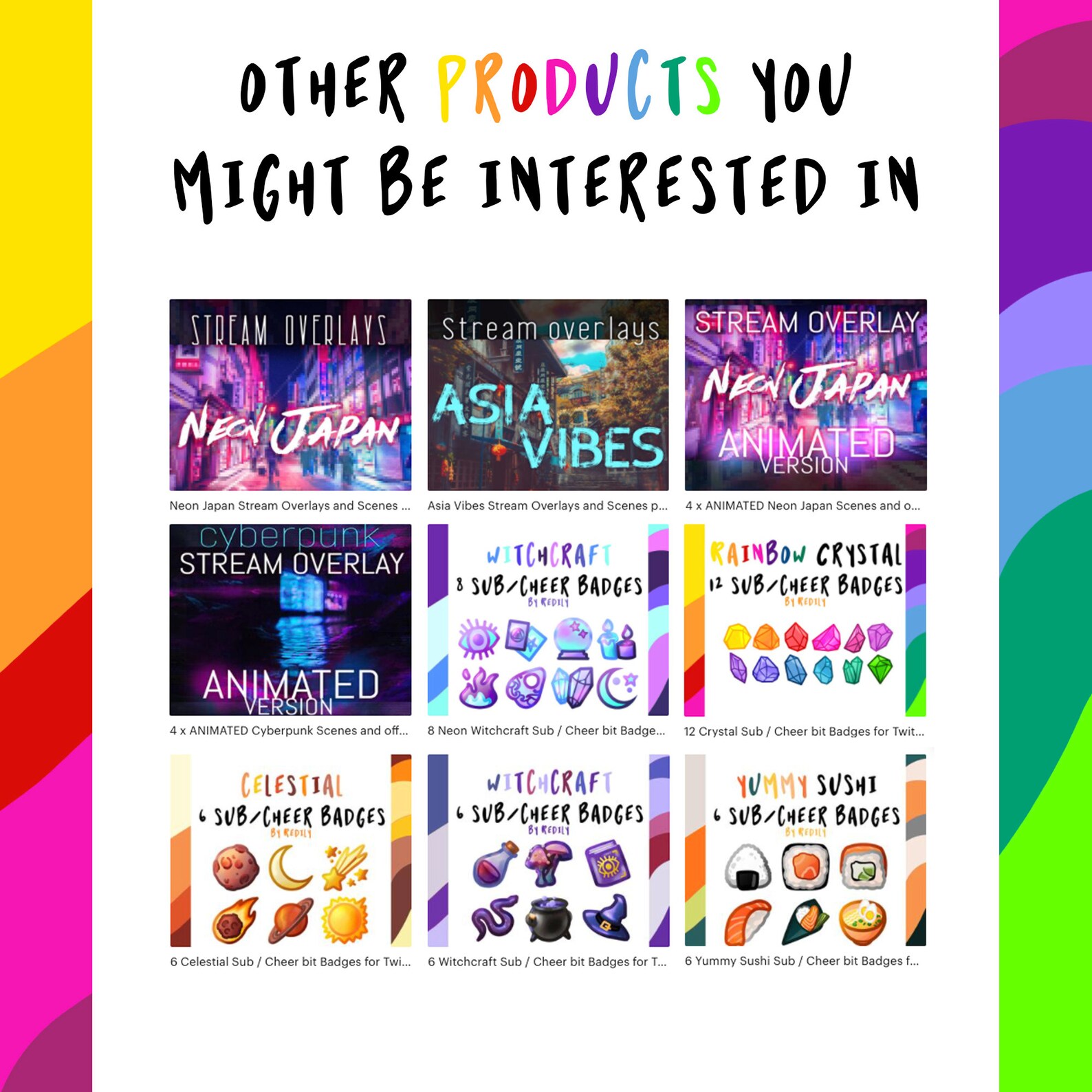 Webcam Overlay / Webcam Frame - Neon Scratches - Etsy