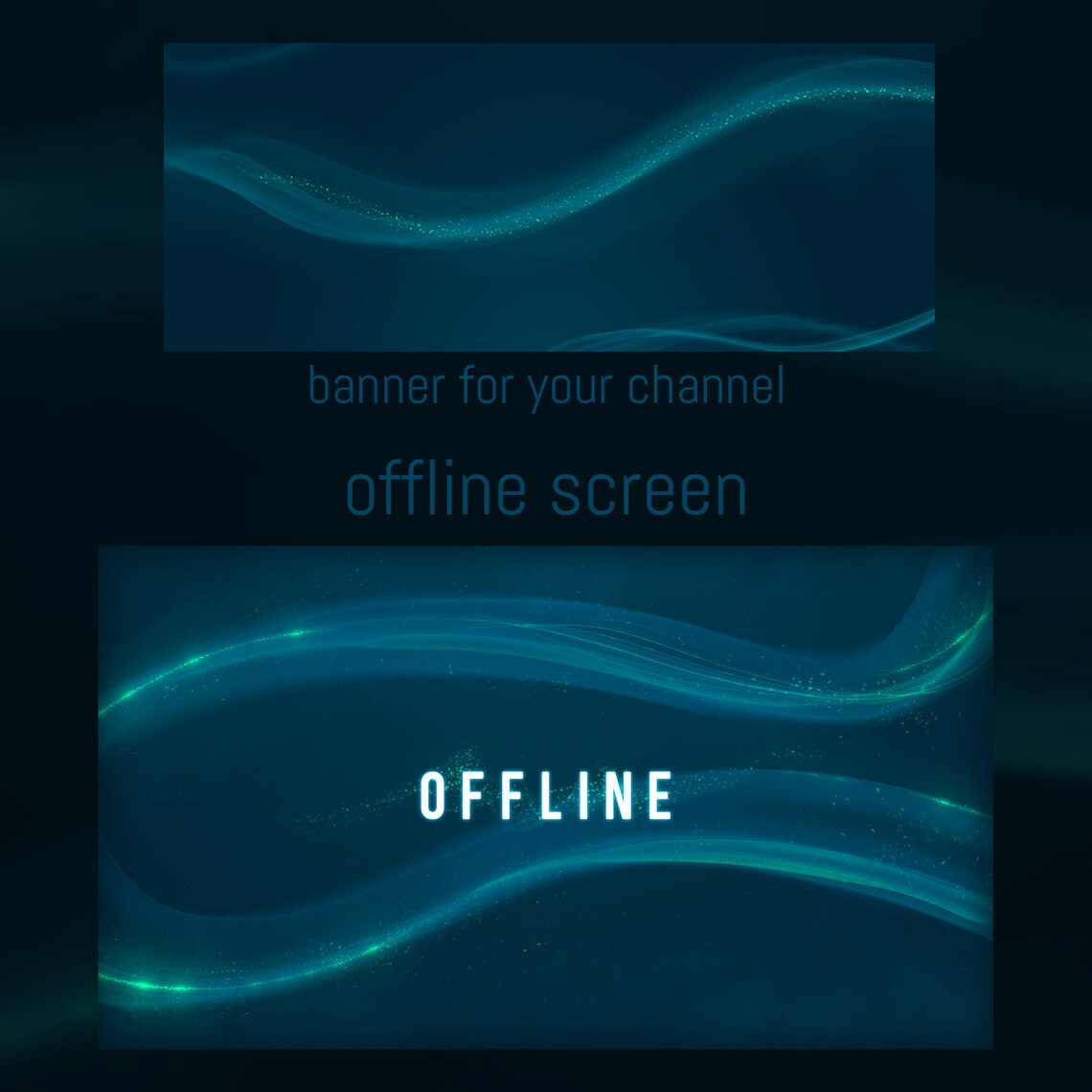Ethereal Blue Twitch Pack With Animated Scenes, Banner, Offline Screen ...