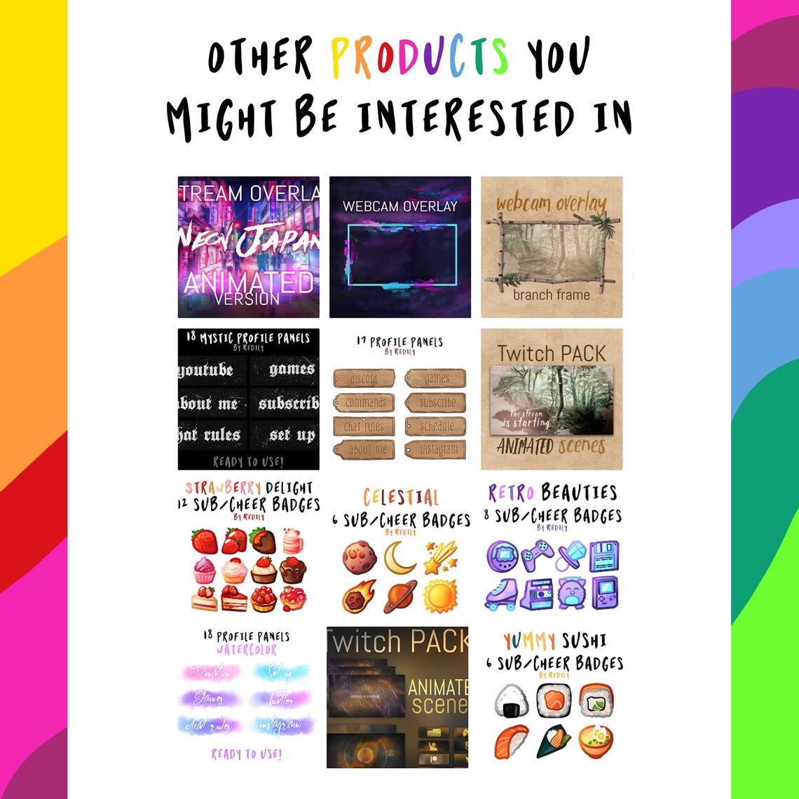 19 Vintage RPG Labels Twitch Profile Panels - Old Etiquette - Medieval ...