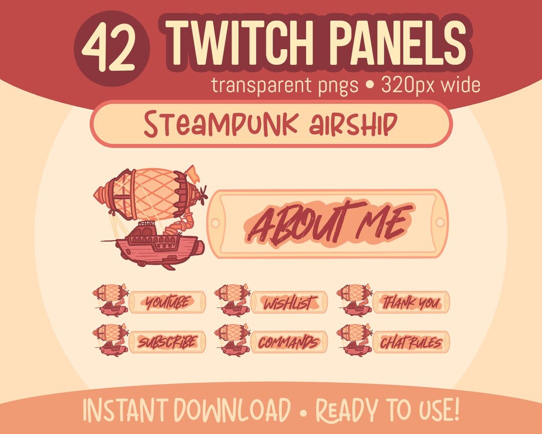 42 Unique Steampunk Panels for Twitch Streamers! - Etsy