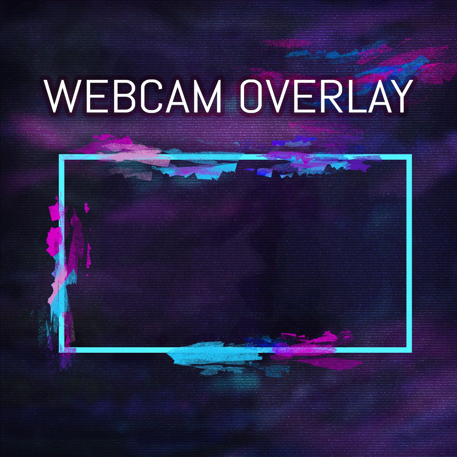 Webcam Overlay / Webcam Frame - Neon Scratches - Etsy