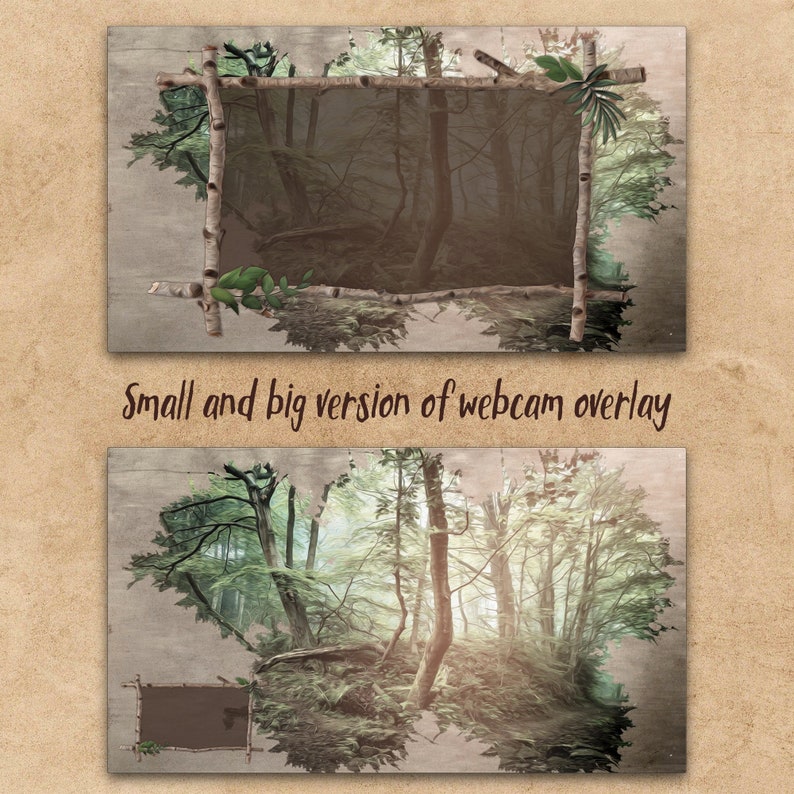 Webcam Overlay / Webcam Frame - Branch / Wood Frame - Etsy