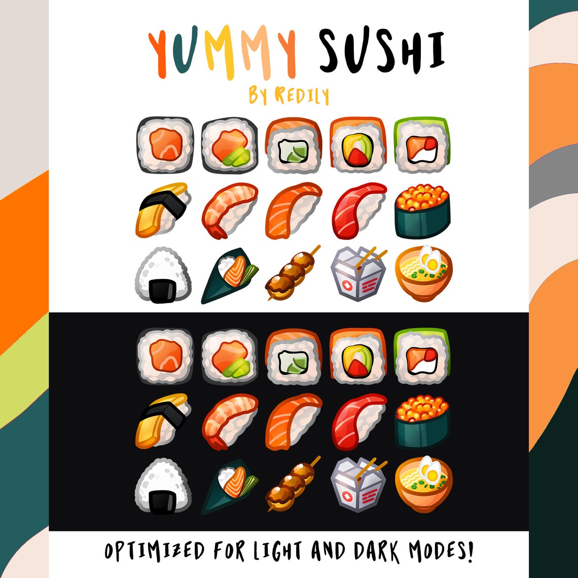15 Yummy Japanese Sushi Sub & Cheer Badges for Twitch, Youtube and More ...