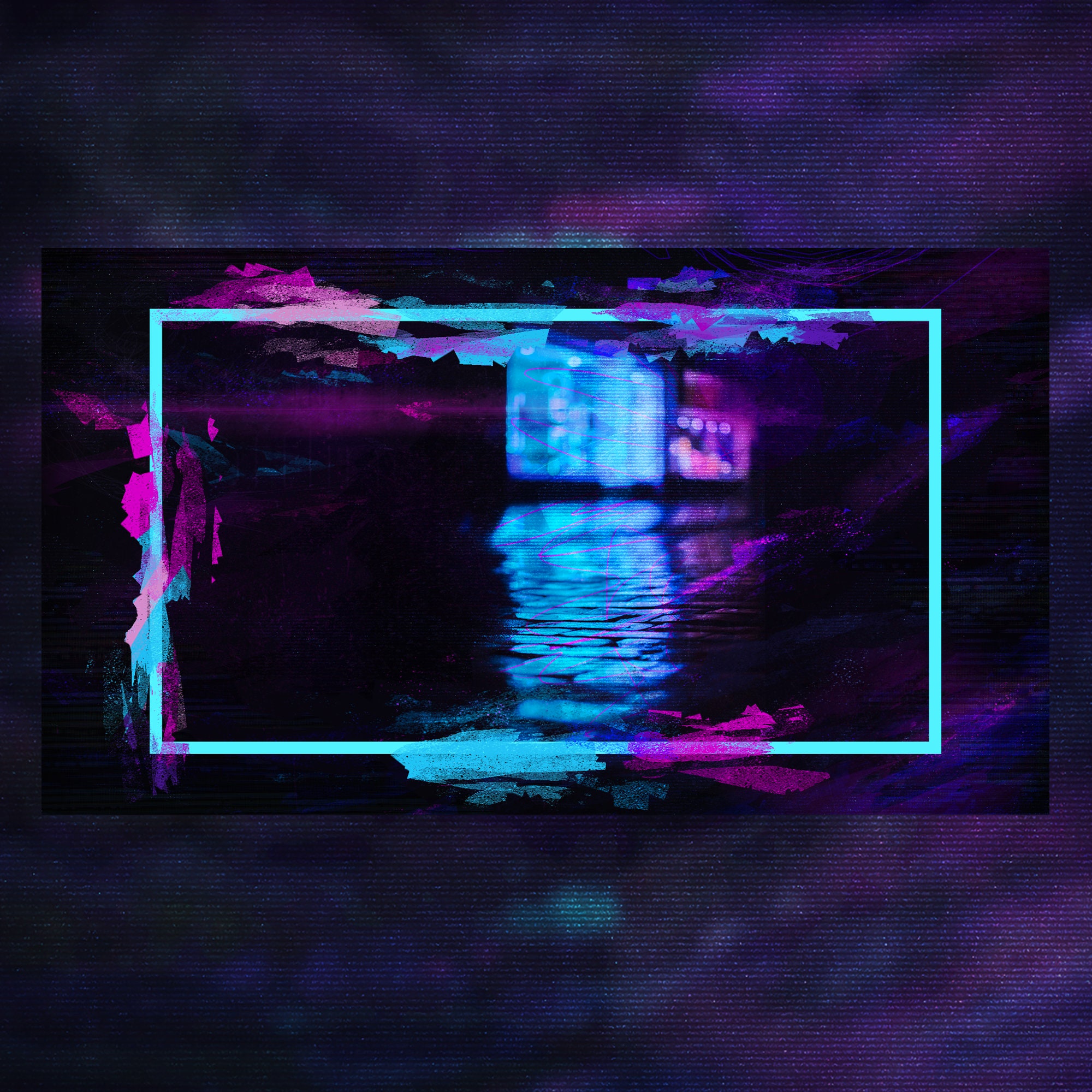 Webcam Overlay / Webcam Frame - Neon Scratches - Etsy