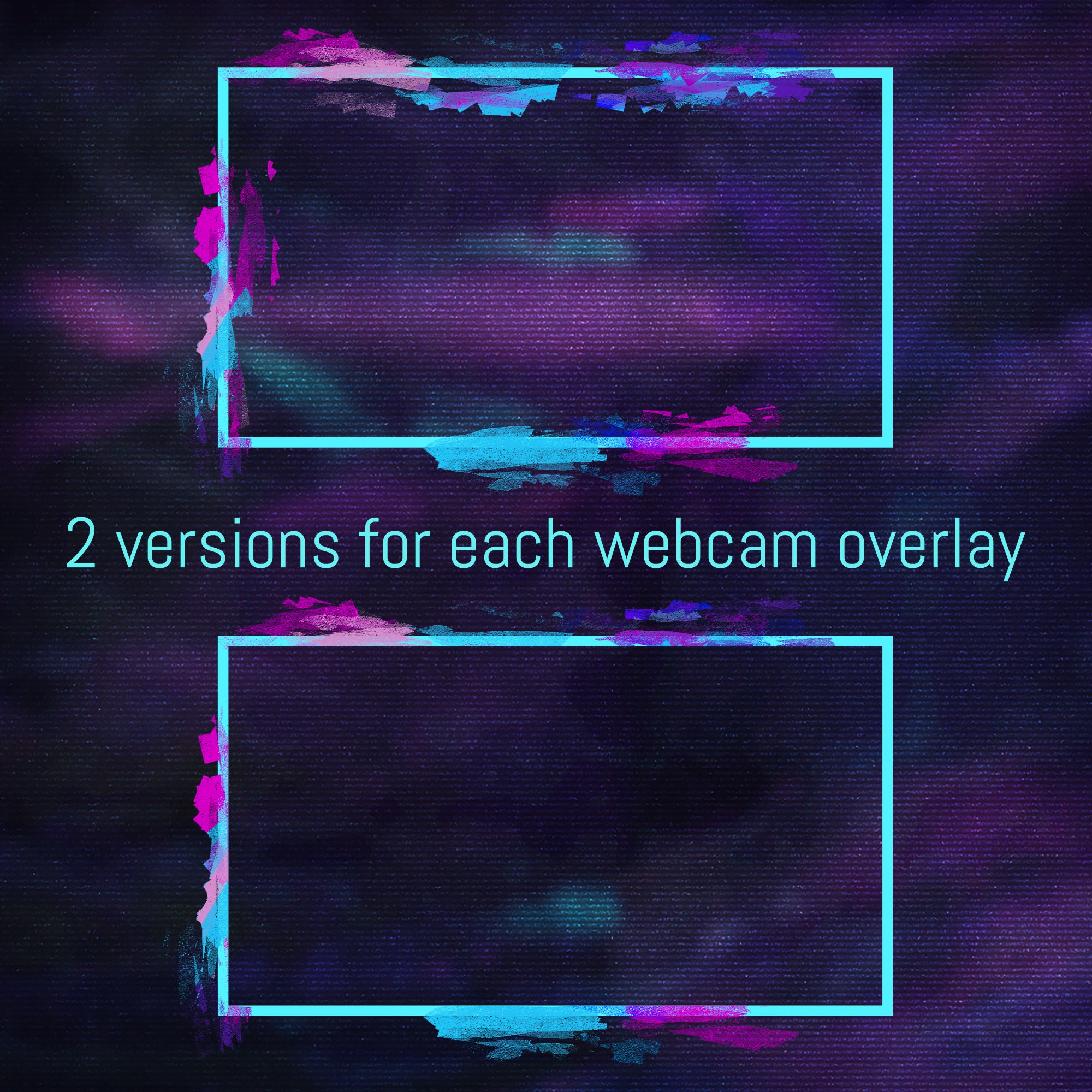 Webcam Overlay / Webcam Frame - Neon Scratches - Etsy