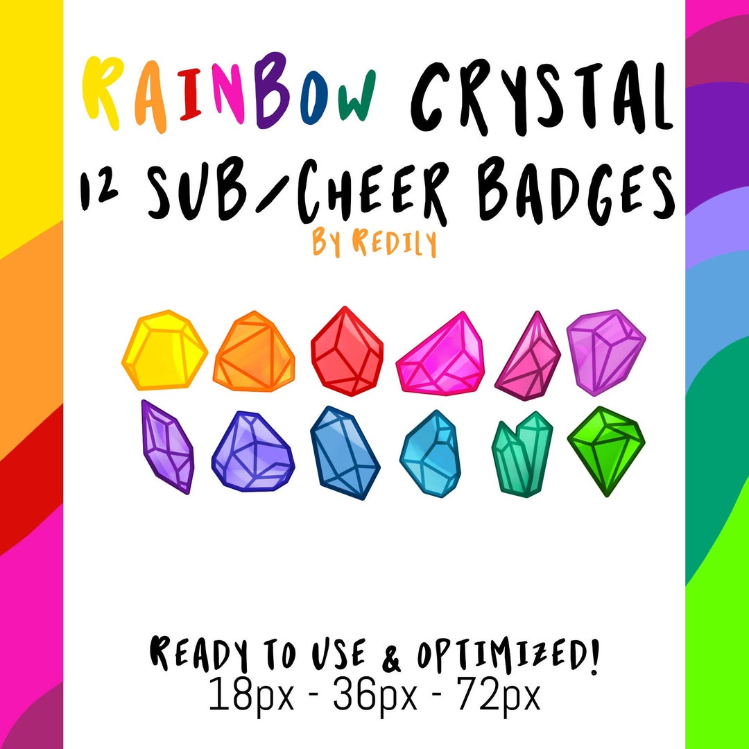 12 Crystal Sub / Cheer Bit Badges for Twitch, Youtube and More! - Etsy
