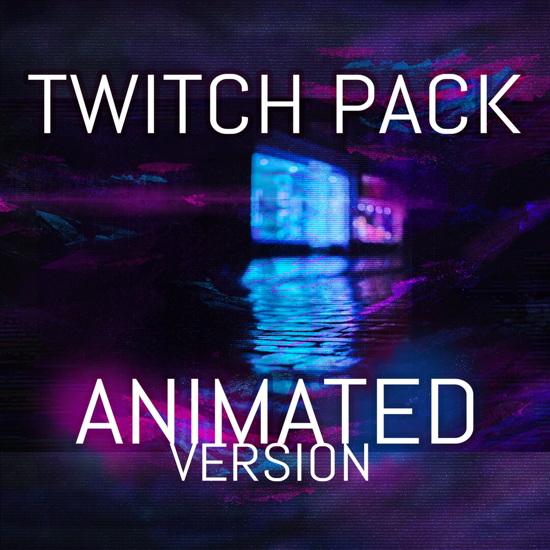 Neon Cyberpunk Twitch Pack With Animated Scenes, Banner, Offline Screen ...