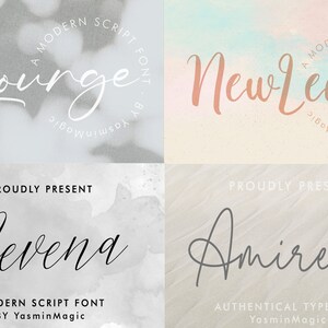 Script Font Bundle, Wedding Font Bundle, Handwritten Font, Script Font ...