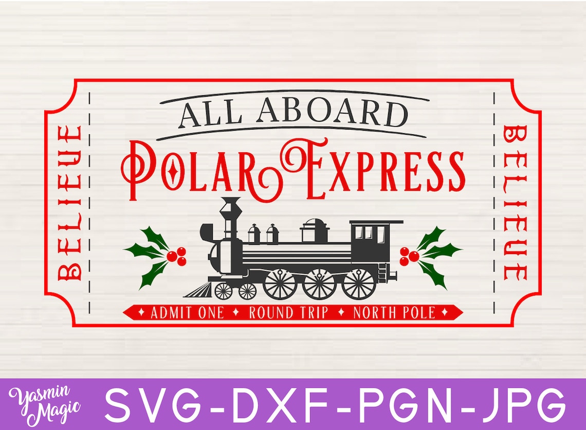 Polar Express Svg Christmas Sign SVG Polar Express Santa - Etsy