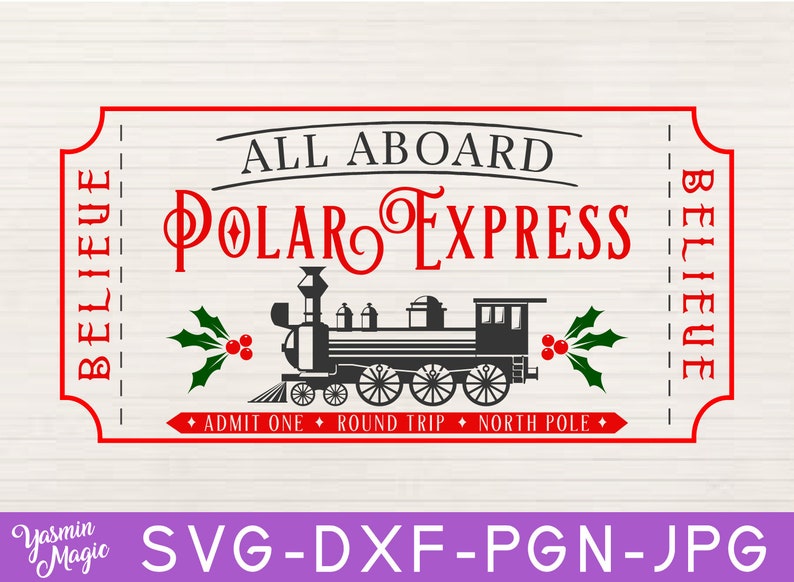 Polar Express Svg Christmas Sign SVG Polar Express Santa | Etsy
