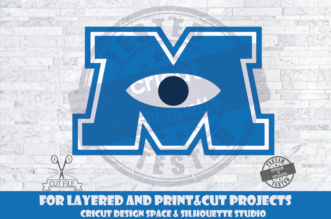 Monsters INC Logo SVG Design Files for Cricut Silhouette Cut Files ...