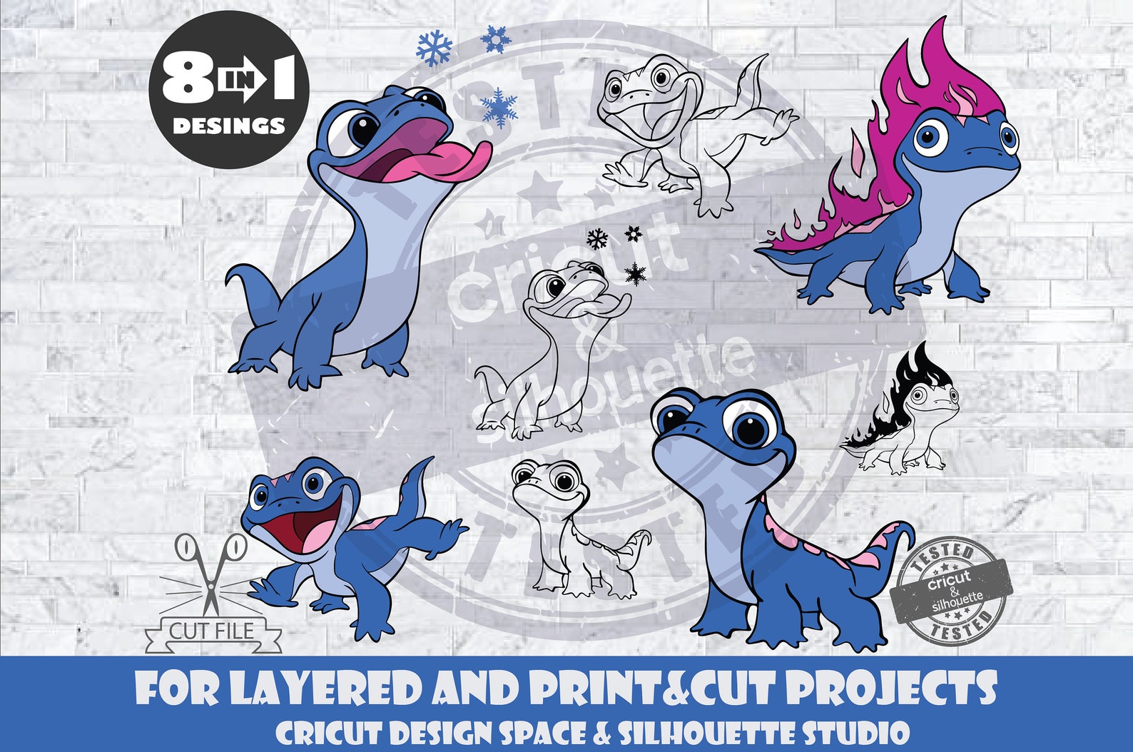 Frozen 2 SVG Bruni Bundle SVG Design Files For Cricut | Etsy