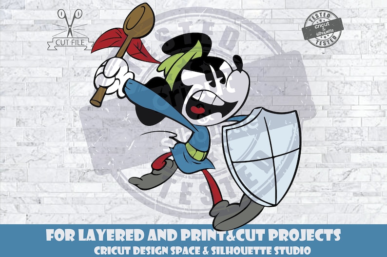 Mickey Mouse the Brave Little Squire SVG Design Files for - Etsy
