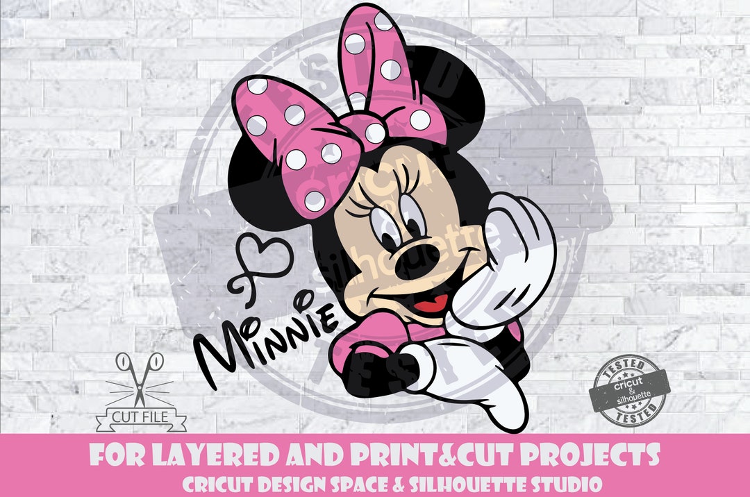 Minnie Mouse SVG Design Files for Cricut Silhouette Cut Files Layered ...