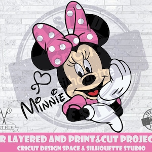 Minnie Mouse SVG Design Files for Cricut Silhouette Cut Files Layered ...