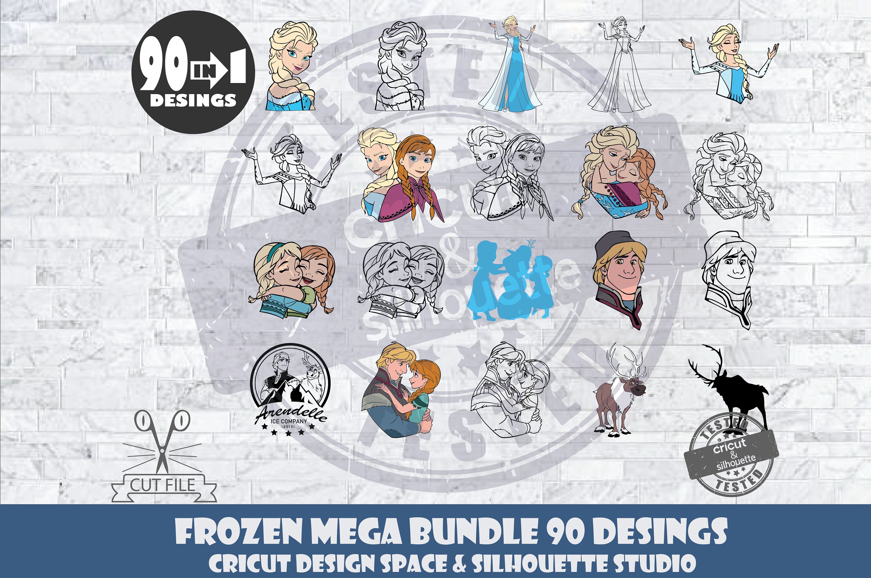 Frozen Mega Bundle SVG Design Files for Cricut Silhouette Cut - Etsy
