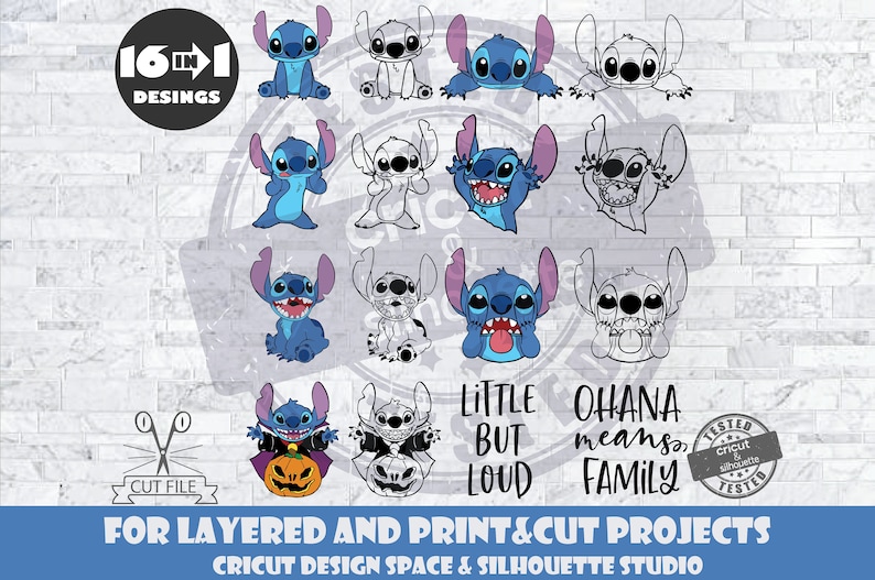 Stitch Bundle SVG Design Files for Cricut Silhouette Cut Files - Etsy