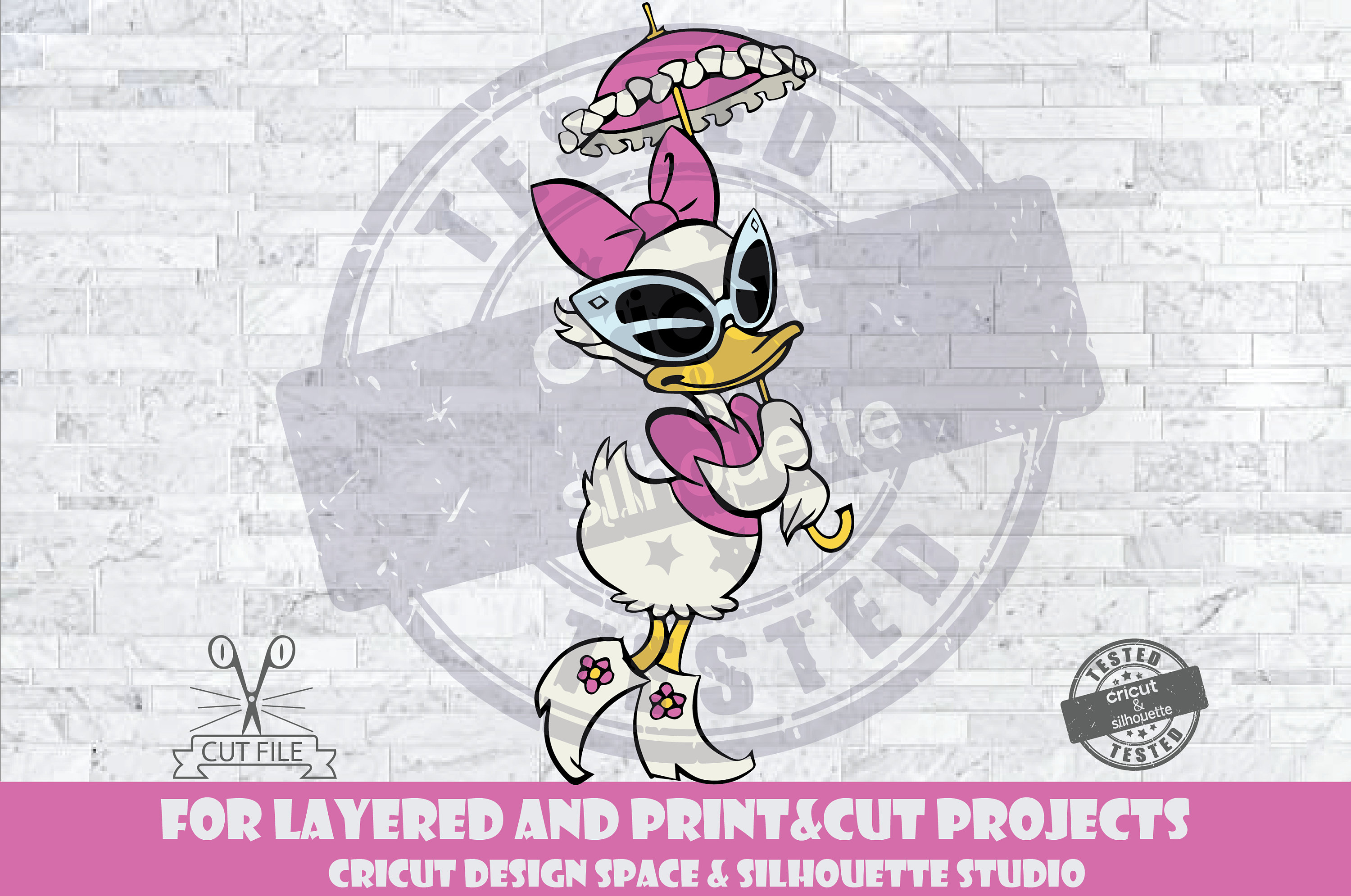 Daisy Duck SVG Design Files for Cricut Silhouette Cut Files | Etsy
