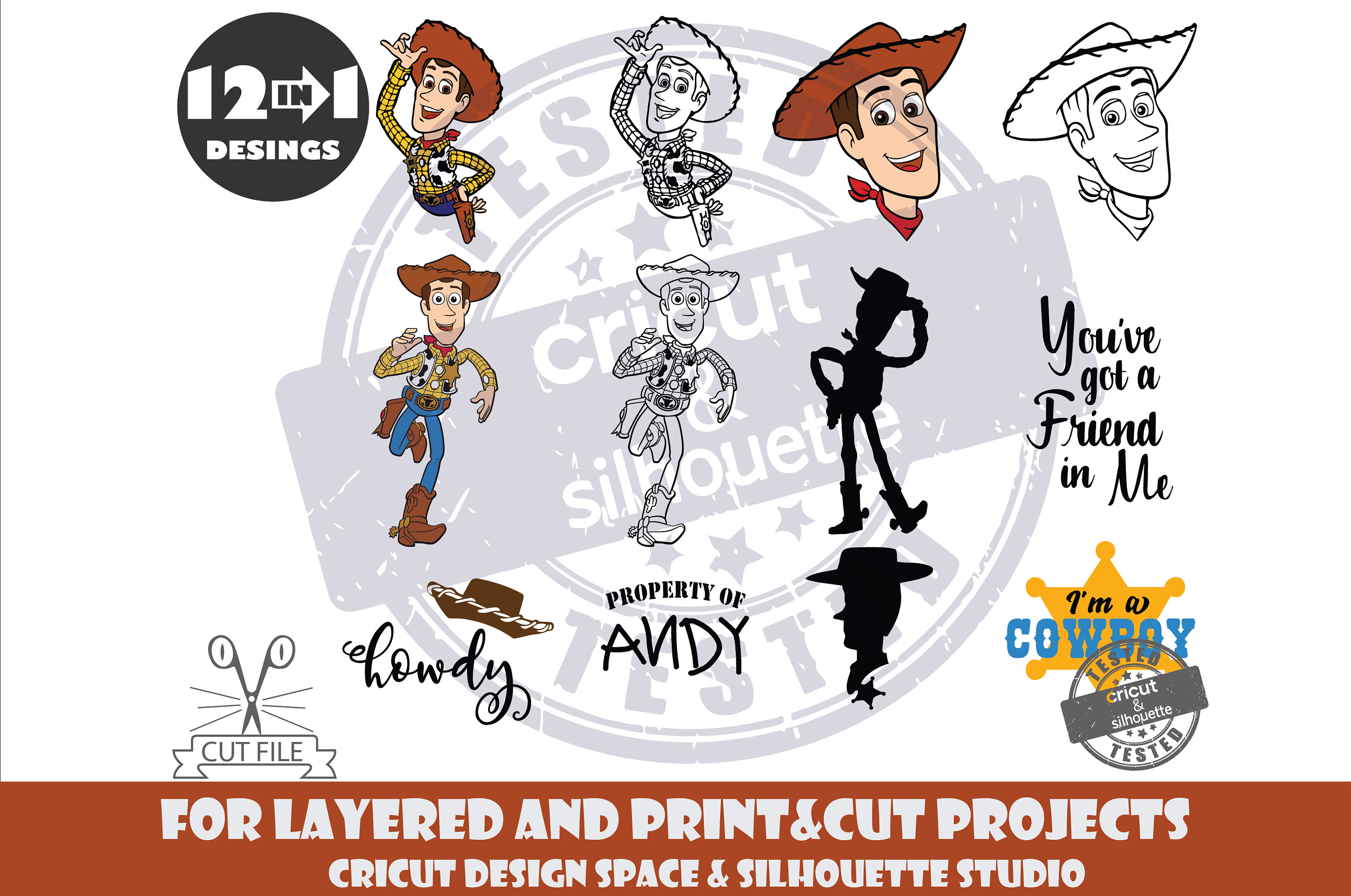 Woody Bundle SVG Toy Story SVG Design Files For Cricut | Etsy