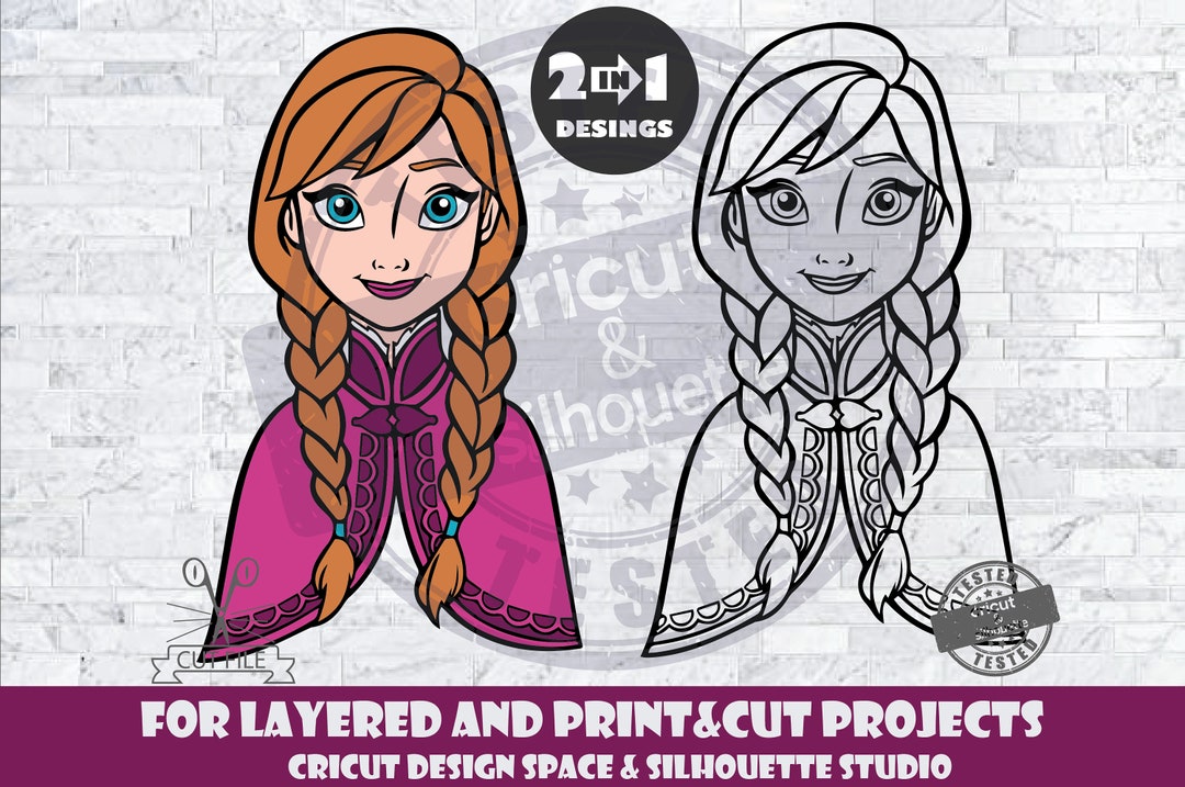 Frozen SVG Anna SVG Design Files for Cricut Silhouette Cut Files ...