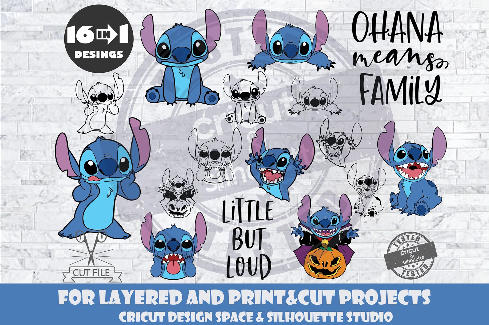Stitch Bundle SVG Design Files for Cricut Silhouette Cut Files - Etsy
