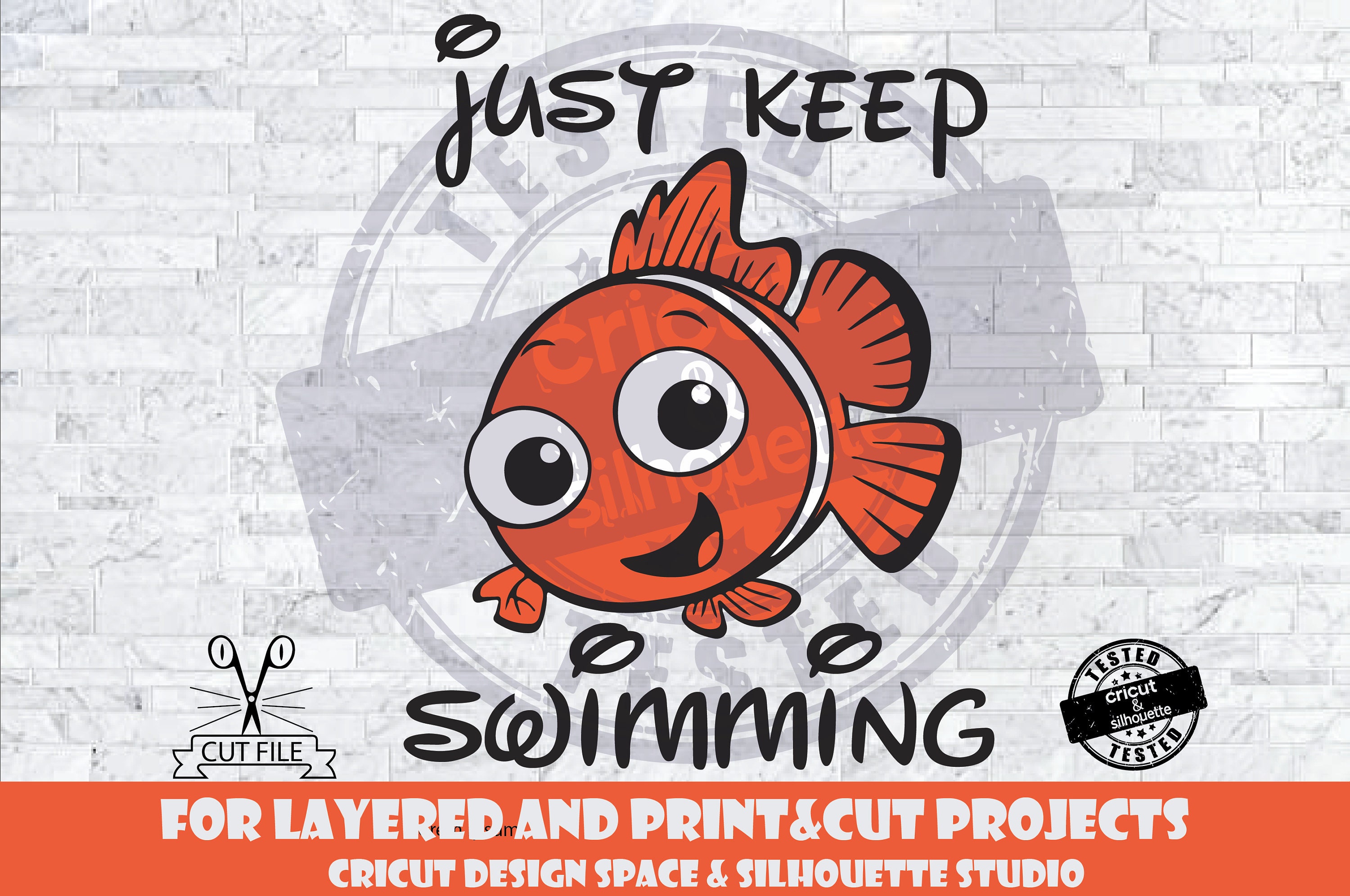 Nemo SVG Design Files For Cricut Silhouette Cut Files Layered | Etsy