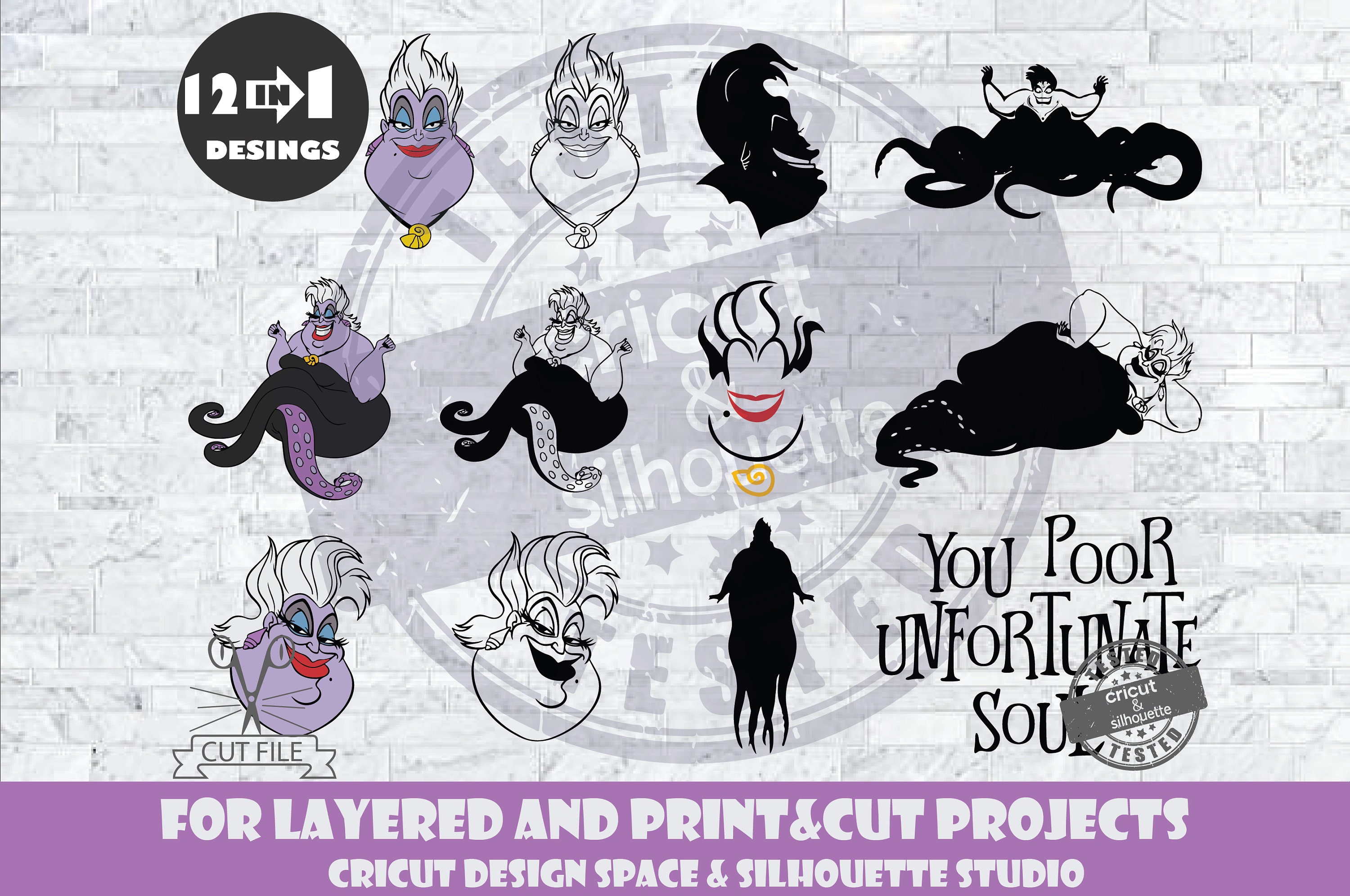 Ursula Silhouette Tattoos