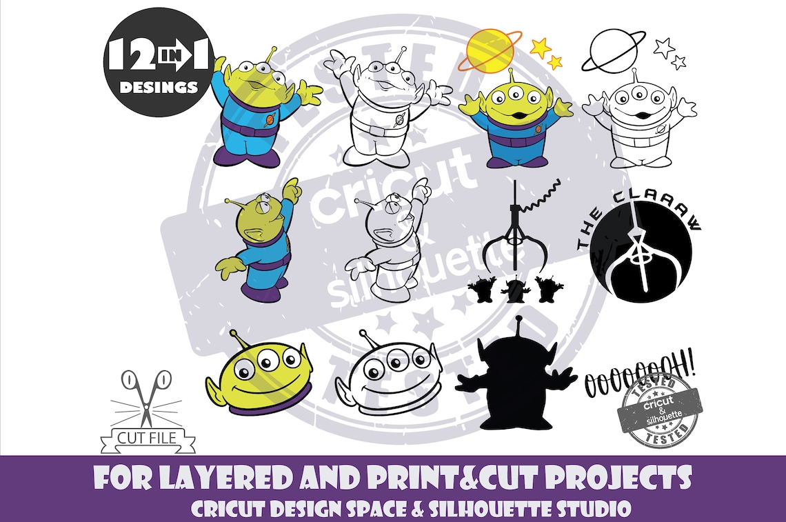 Toy Story SVG Alien Bundle SVG Design Files for Cricut - Etsy