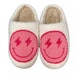 Pink/blue Smiley Face Slippers, Lighting Bolt Slippers, Colorful Unisex ...