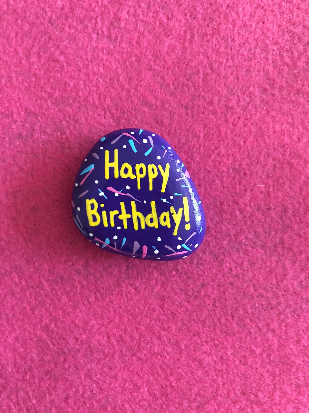 Happy Birthday Rock - Etsy