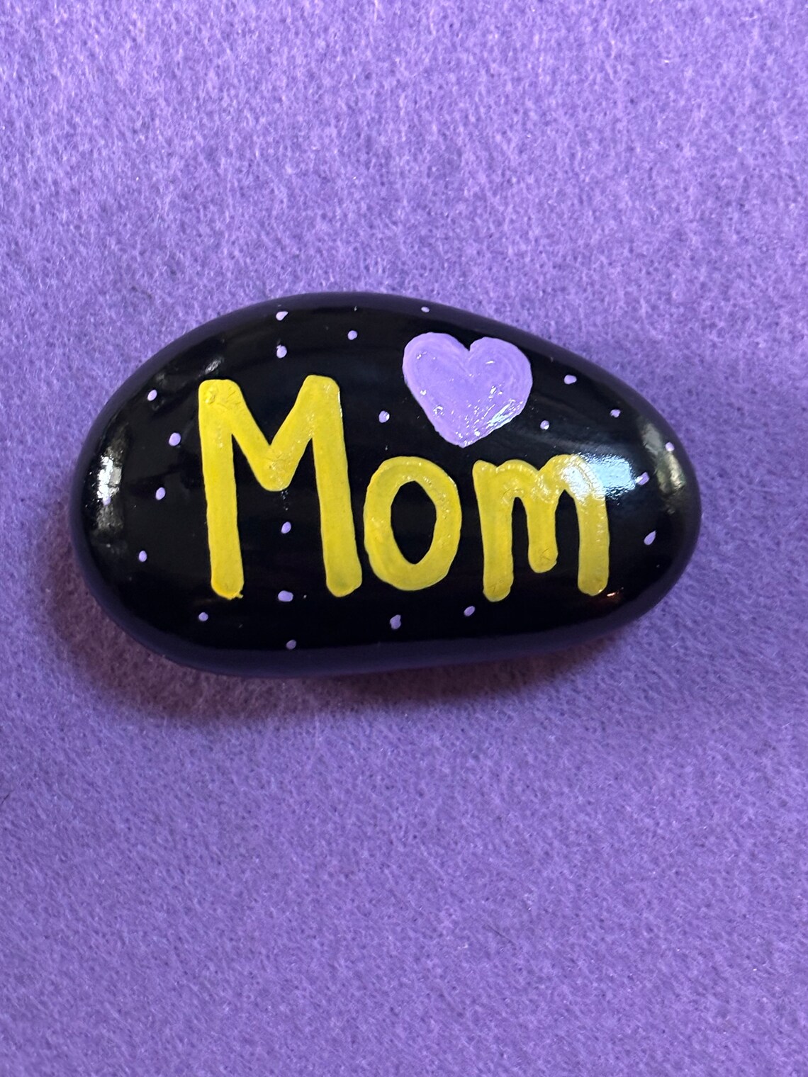 Hand Painted 'mom' Rock - Personalized Gift - Etsy